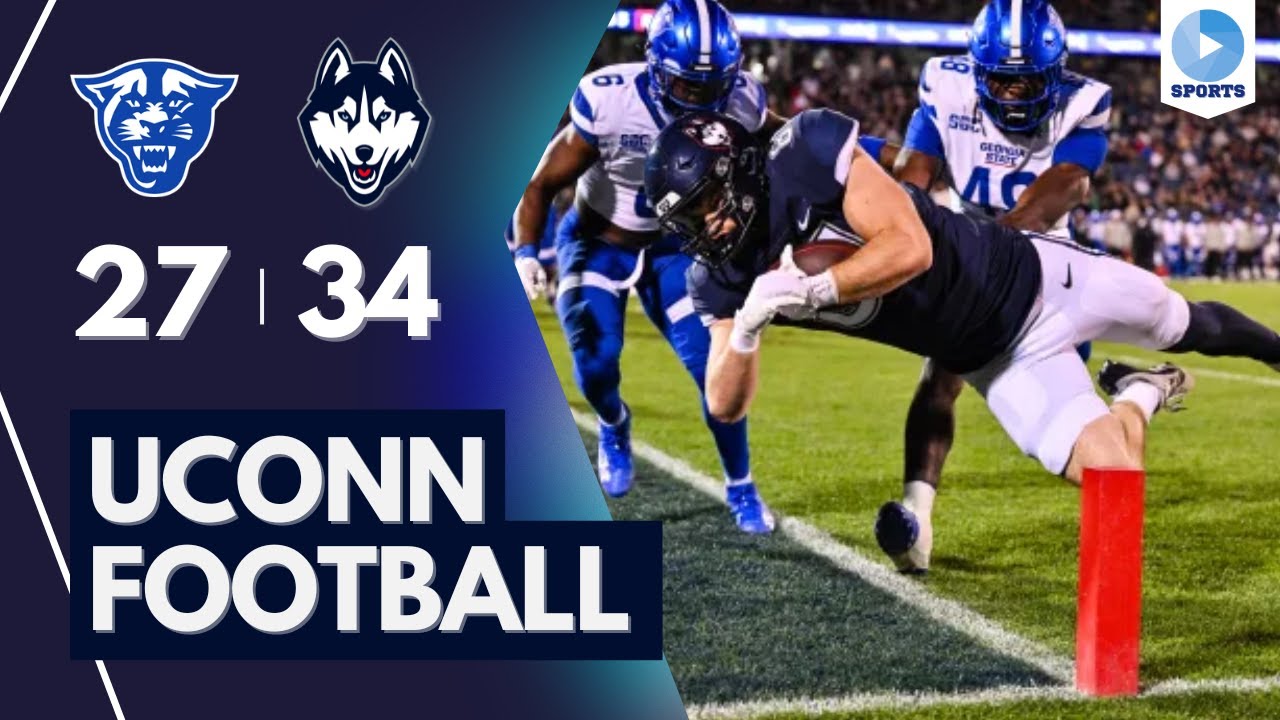 UConn Football Clinches Bowl Eligibility with 34-27 Win Over Georgia ...