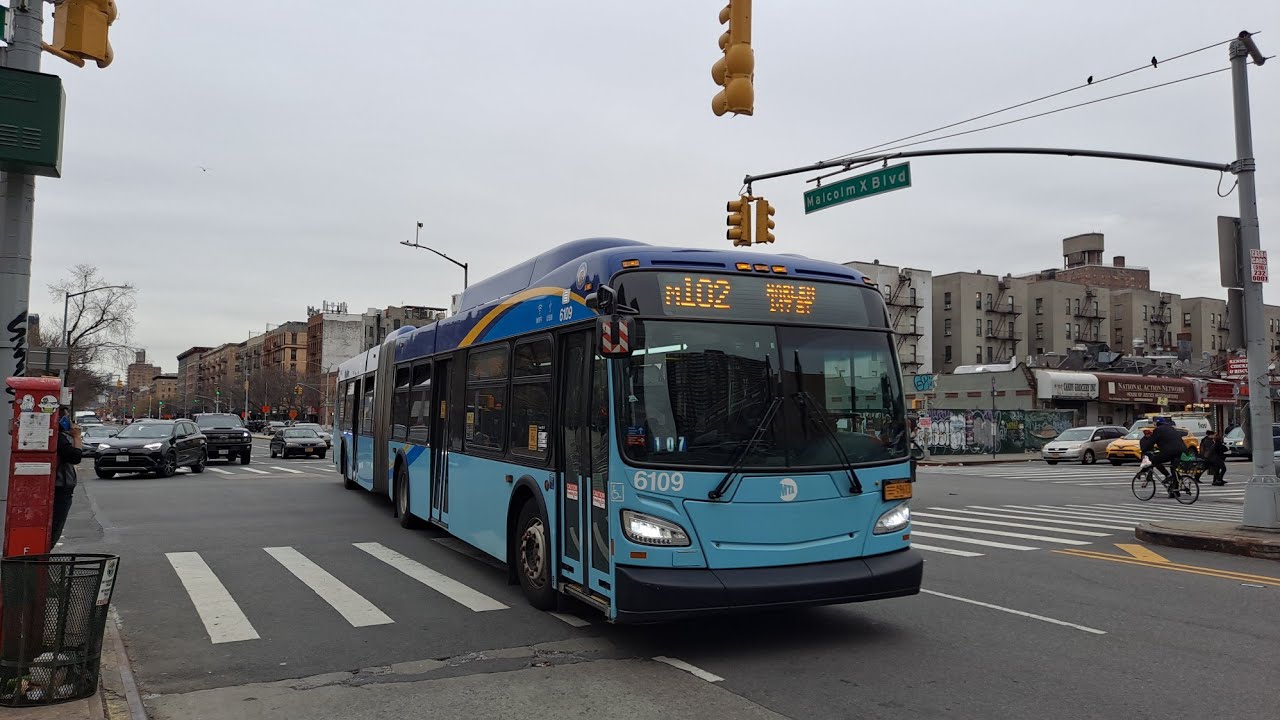MTA NYCT Bus: 2017 New Flyer XD60 #6109 on the M102 - YouTube