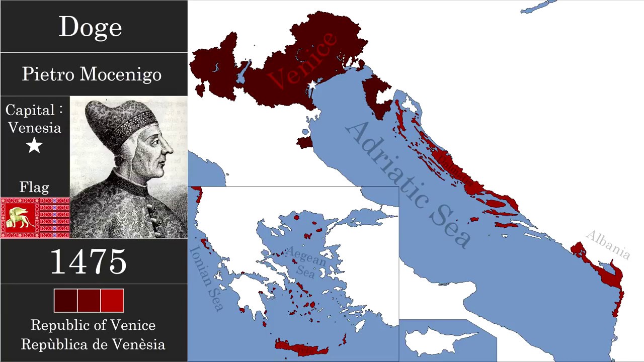 VENEDİK CUMHURİYETİ Her Yıl (Harita Üzerinden) - YouTube