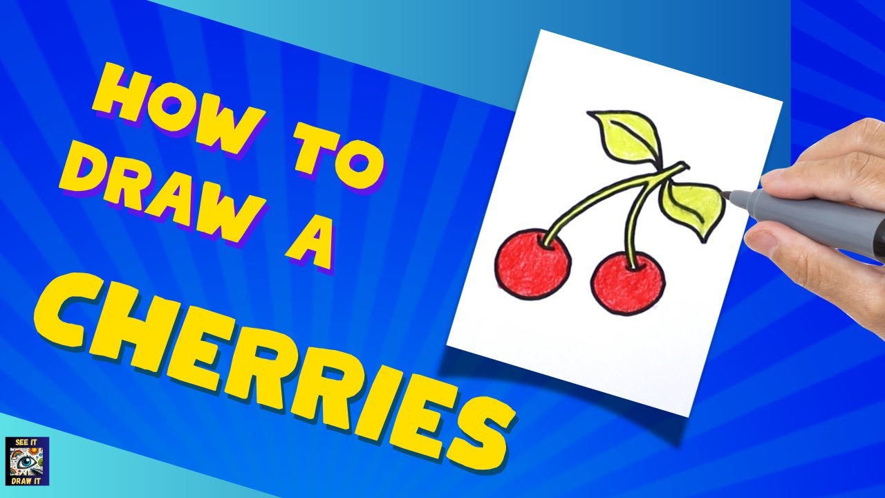 How to Draw Cherries Super Easily - YouTube
