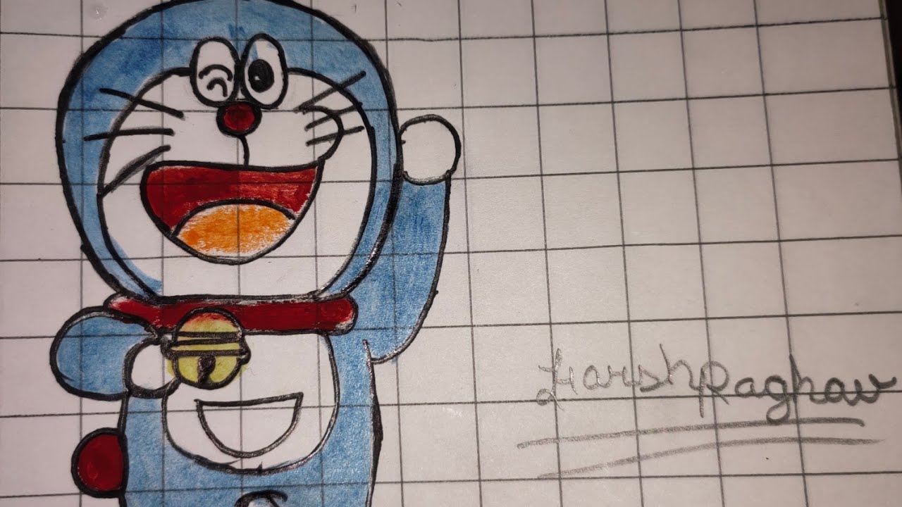 How to make Doraemon in 2 minutes easy step by step - YouTube