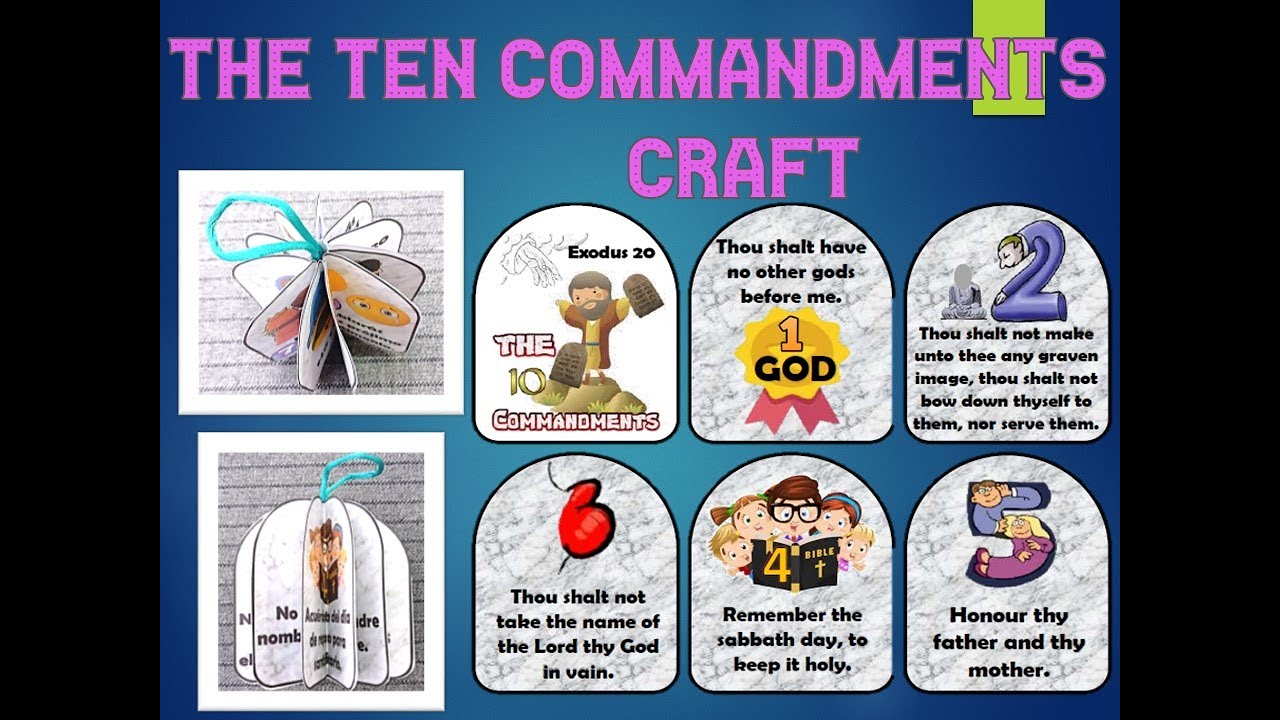 💥 The Ten Commandments Craft #DIY #CLASESBIBLICASCONROSAMARIA # ...