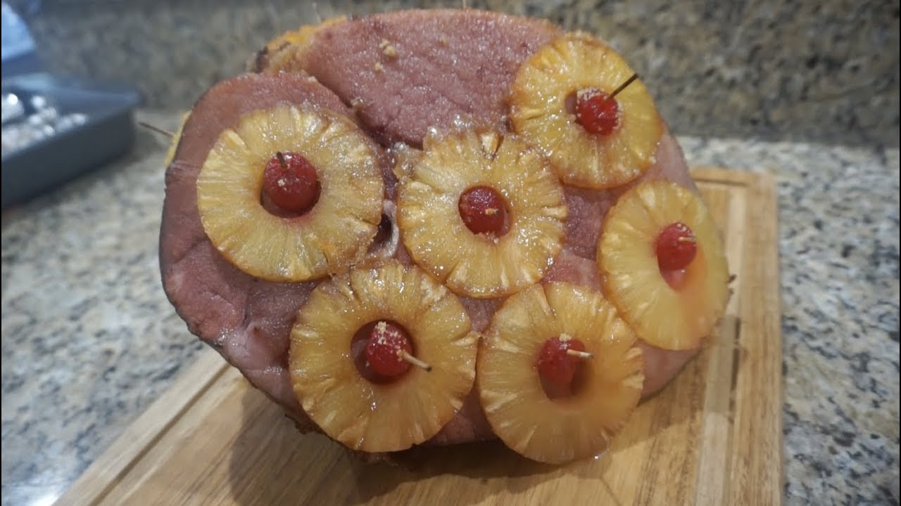 Brown Sugar Glazed Holiday Ham With Pineapple | Brining A Pre-cooked ...