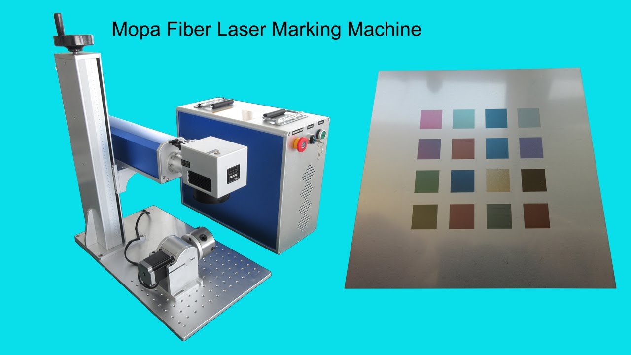 20w Mopa fiber laser marking machine for color engraving on stainless ...