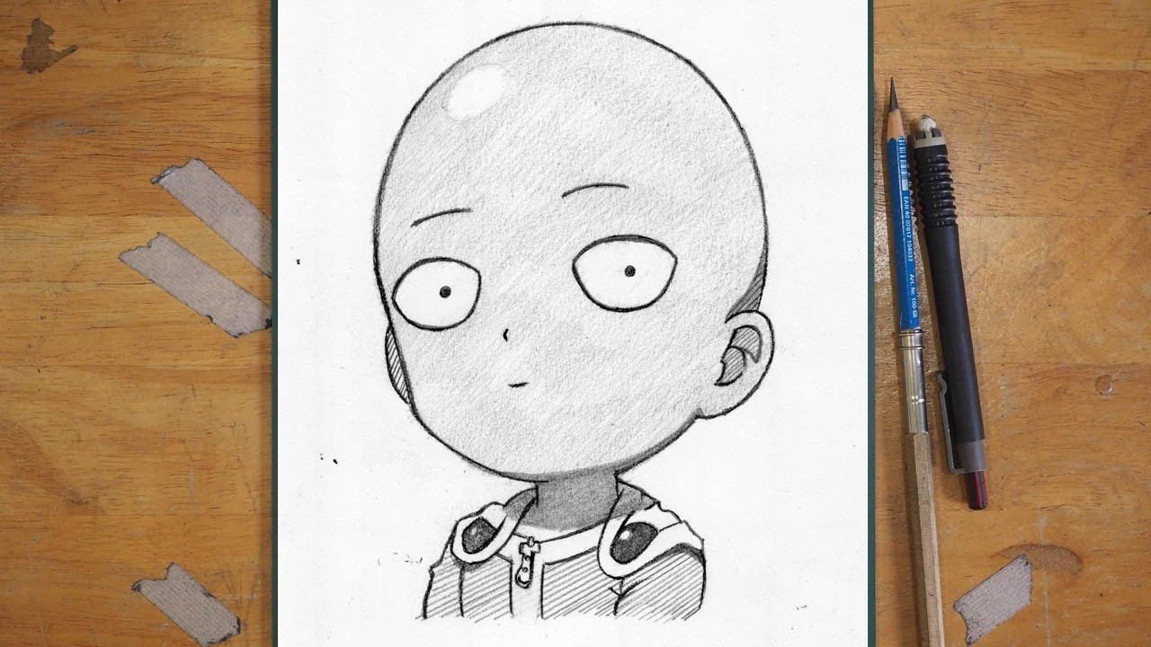 How To Draw Saitama | Step by Step Easy | Beginners Drawing - YouTube