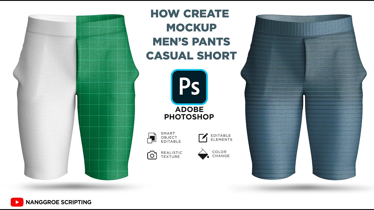 How To Create Pants Mockup Using Photoshop Tutorial | Mockup Photoshop ...
