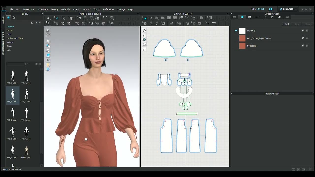 CLO3D pattern making - YouTube