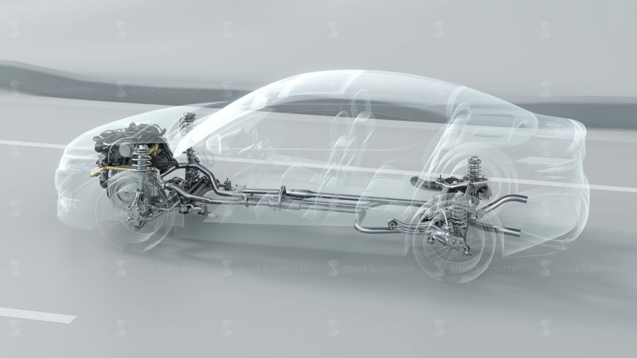 Abstract City car structure overview during driving View . 4k - YouTube