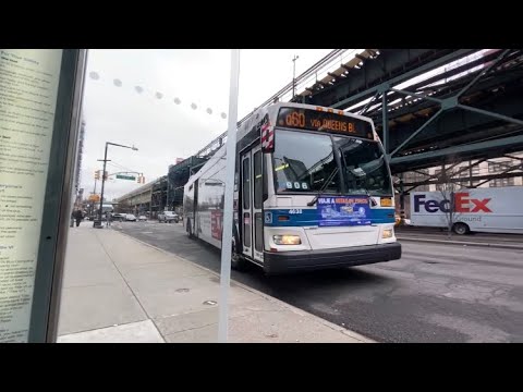 MTA 2008 Orion VI NG HEV #4638 Q60 ride from Queens Plaza S & 28th St ...