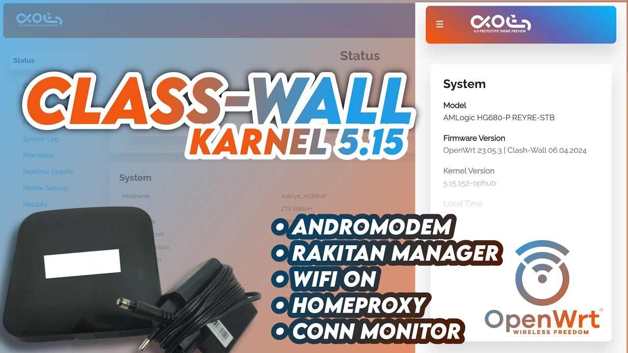 Review ⭕ Fw Openwrt 23.05 Hg680p Wifi ON ( New Theme Alpha Os Feat ...