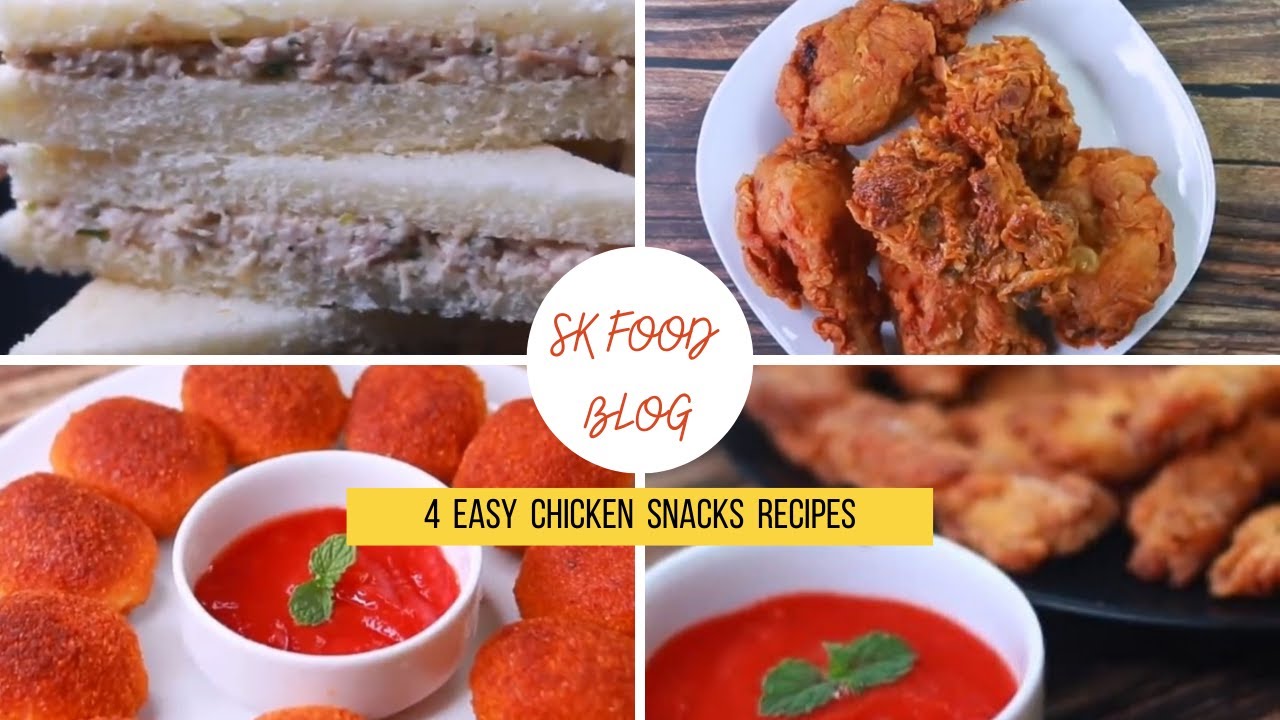 4 Easy Chicken Snacks Recipes | Chicken Tenders |Nuggets | Fried ...