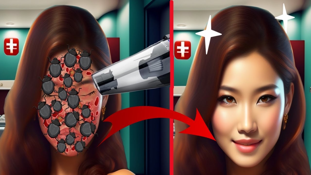 ASMR TREATMENT REMOVAL TICKS MAGGOT INFECTED FACE | ASMR Treatment ...