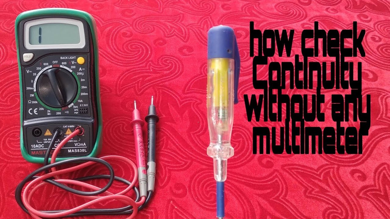 HOW CHECK CONTINUITY WITH TESTER - YouTube