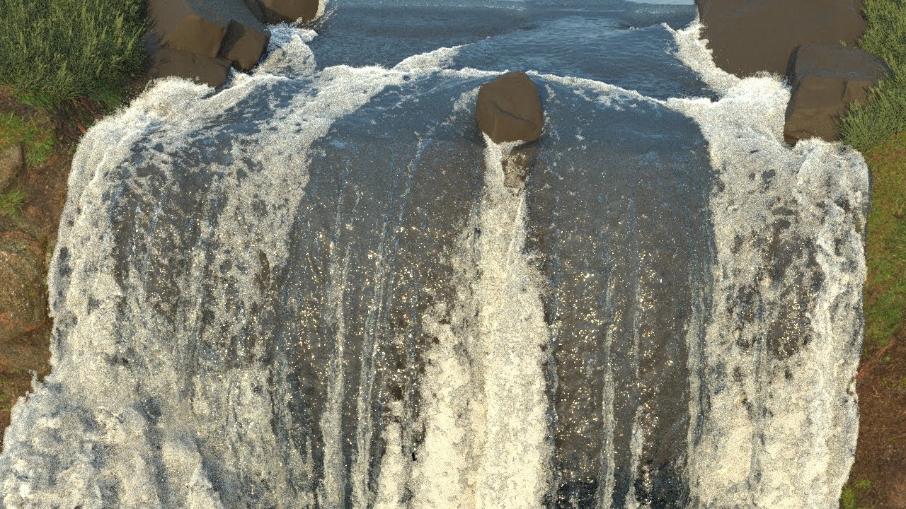 Waterfall Fluid Simulation - Houdini FX - YouTube