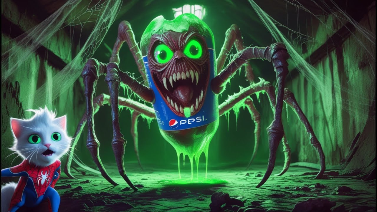 😸The battle between Spider-Man Cat and Pepsi monster💀 |Spider-Man Cat ...