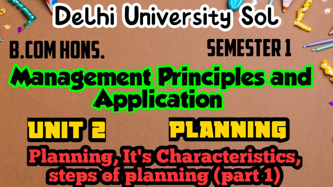 Introduction to Planning Part 1 Lesson 5 l Unit 2 l Planning l ...