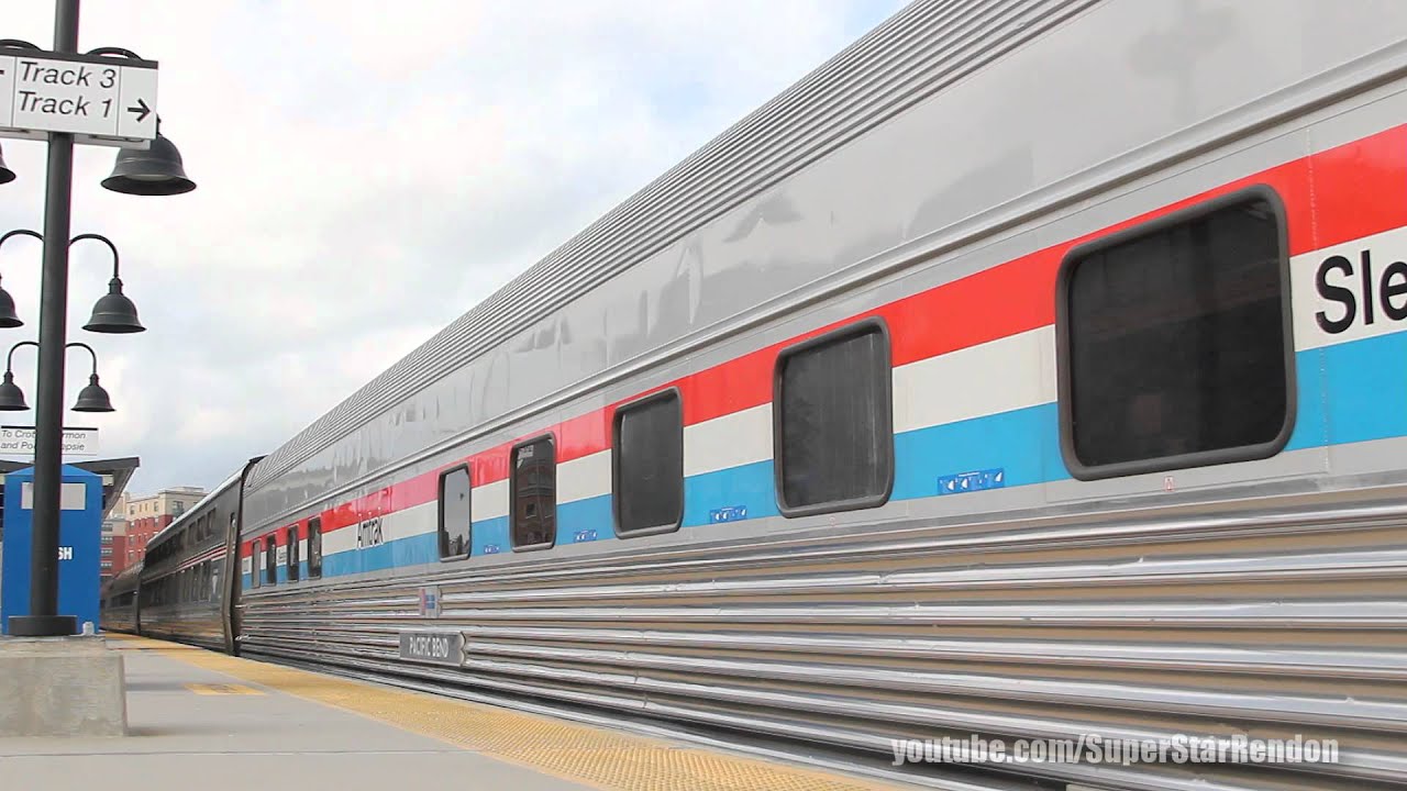 Amtrak Adirondack Train No. 69 w/ Pacific Bend Sleeper car & Viewliner ...