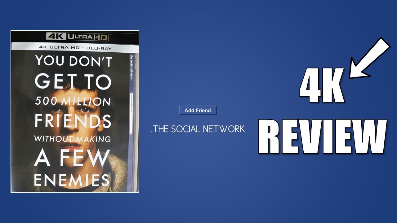 The Social Network 4K Ultra HD Blu-ray REVIEW - YouTube
