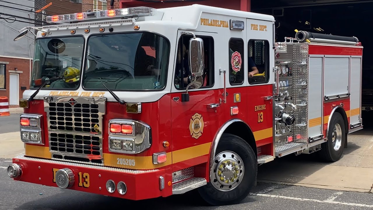 PHILADELPHIA FIRE DEPARTMENT **FIRST VIDEO OF BRAND NEW ENGINE 13 ...