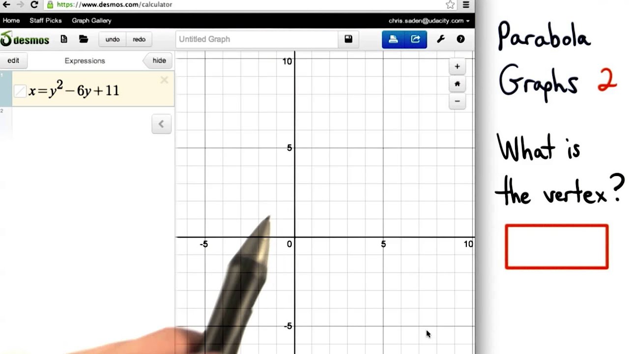 Graph Parabolas 2 - Visualizing Algebra - YouTube