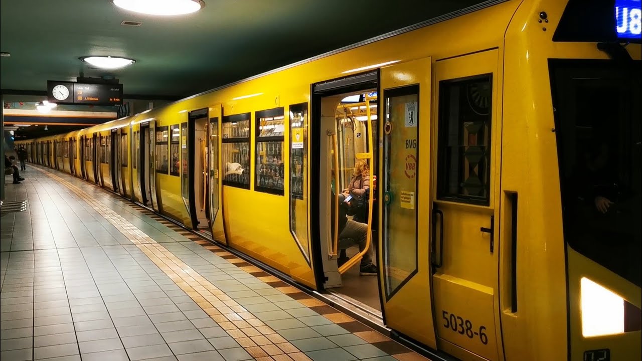 U-Bahn Berlin Mitfahrt im H Zug 5038 auf der U8 von Residenzstraße bis ...