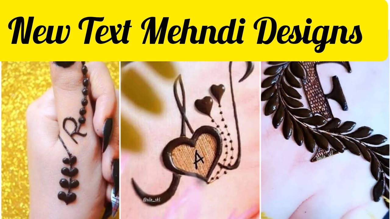 Stylish mehndi designs👌😎 || New text simple #hennadesign|| #textmehndi ...