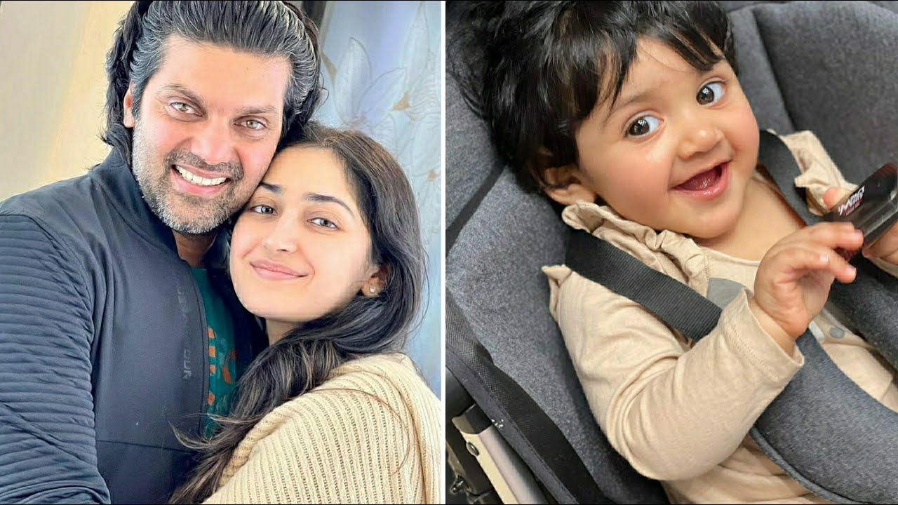 Arya and Sayyeshaa daughter cute photos - YouTube