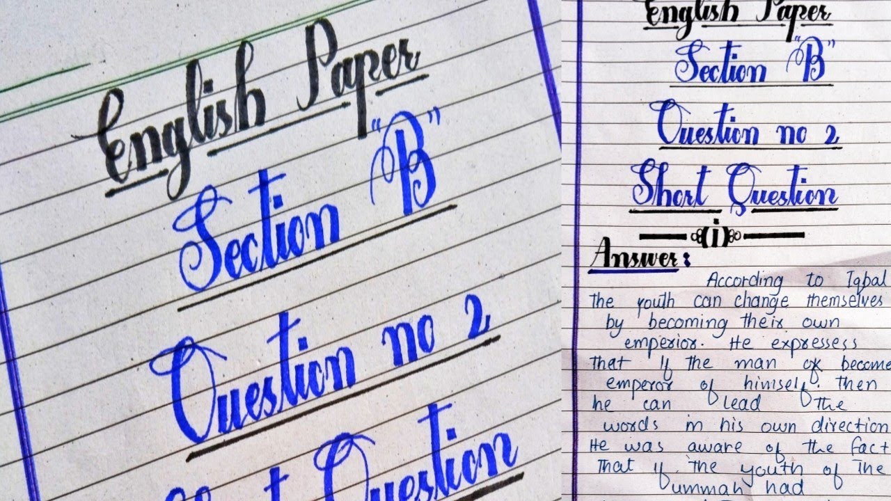 English Paper Presentation In Board Exam || Board Exam Paper Pattern ...