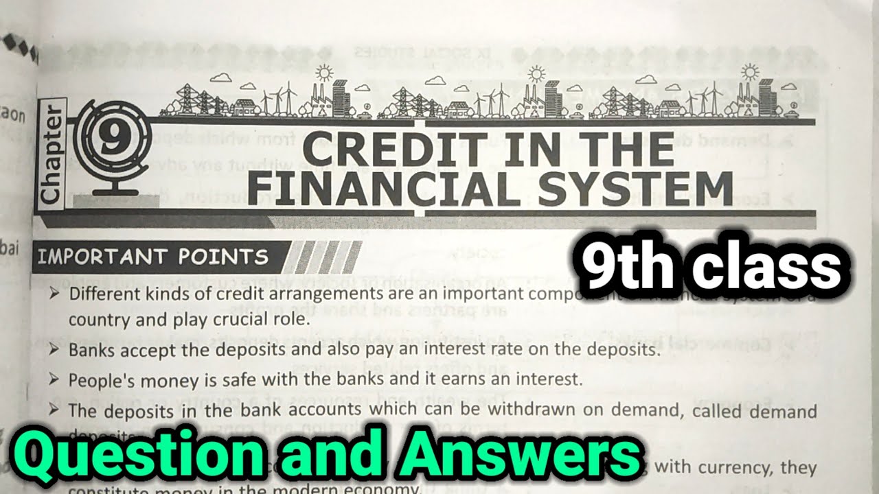 9th class | Social | 9. Credit In The Financial System lesson ...