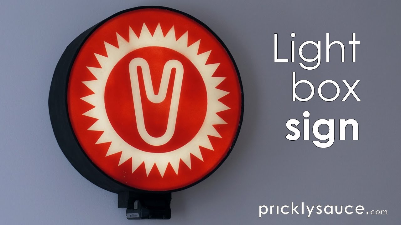 Light box sign cordless battery powered - YouTube