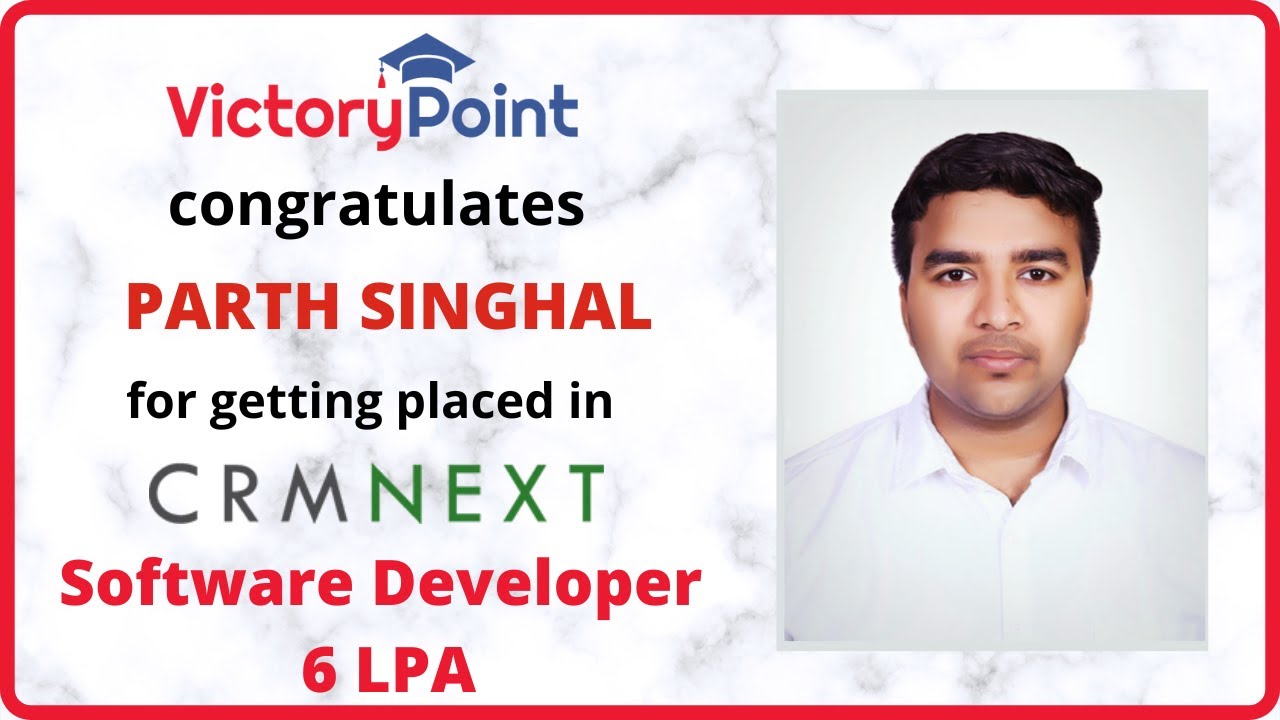 Parth Singhal (Placed in CRMNext) - YouTube