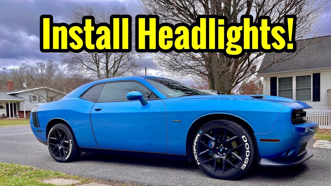 How To Replace Dodge Challenger 2015-2019 Headlights | Auxito Headlight ...
