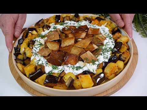Harika bir Akşam Yemeği. İinanılmaz! Lezzetli, Kolay Tarif. Kızartmak Yok. Ucuz. Patates Patlıcan