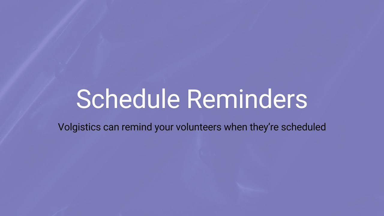 Schedule Reminders - YouTube