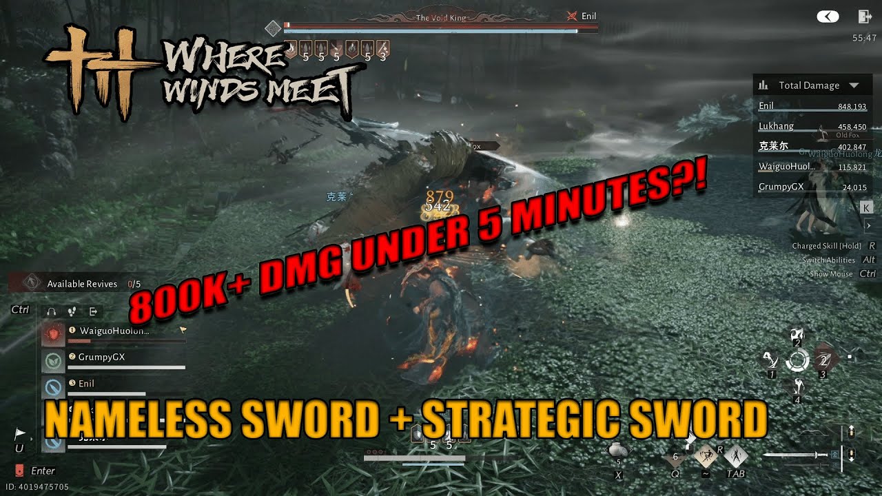 Nameless Sword + Strategic Sword Insane DMG 800K+ Under 5mins | Where ...