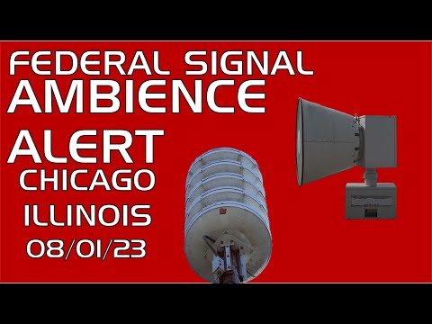 Chicago Tornado Siren Test Ambience: Alert - Chicago, IL (08/01/23)