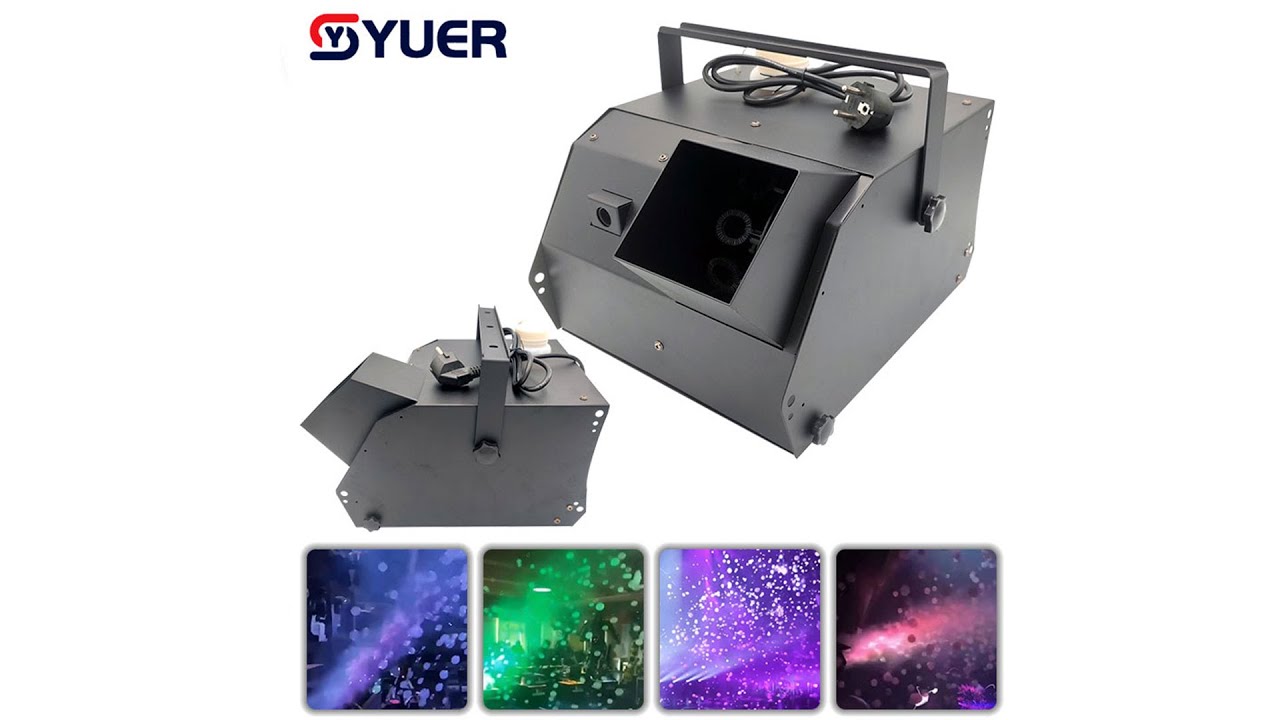YUER™️ 500W Fog Bubble Machine Smoke Machine Wireless Remote Control ...