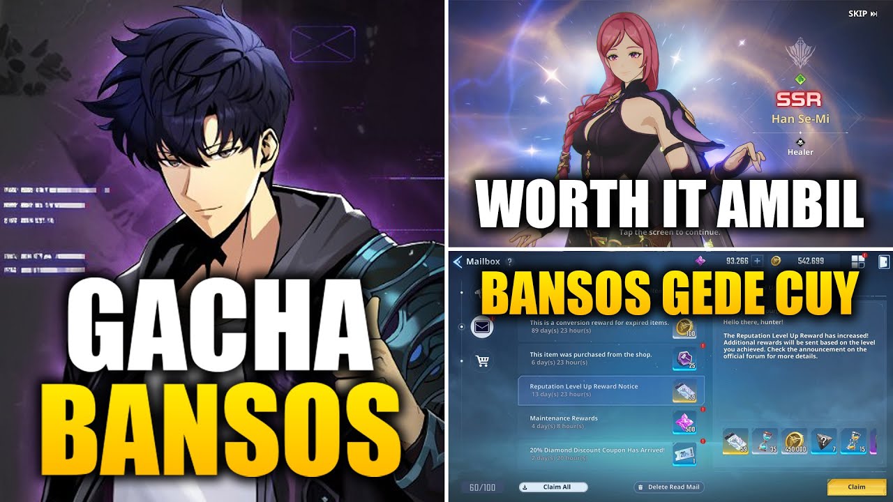 BANSOS 50+ TIKET & Gacha HanSeMi Support Mantep Ini | Solo Leveling ...