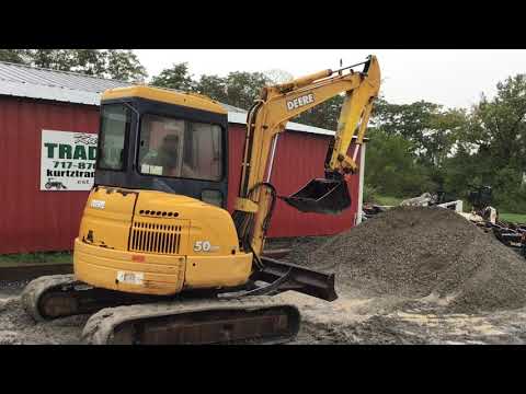 JOHN DEERE 50C. EXCAVATOR - YouTube