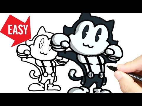 How to draw Fortnite skins TOON MEOWSCLES｜Easy & Cute & Kawaii drawing ...