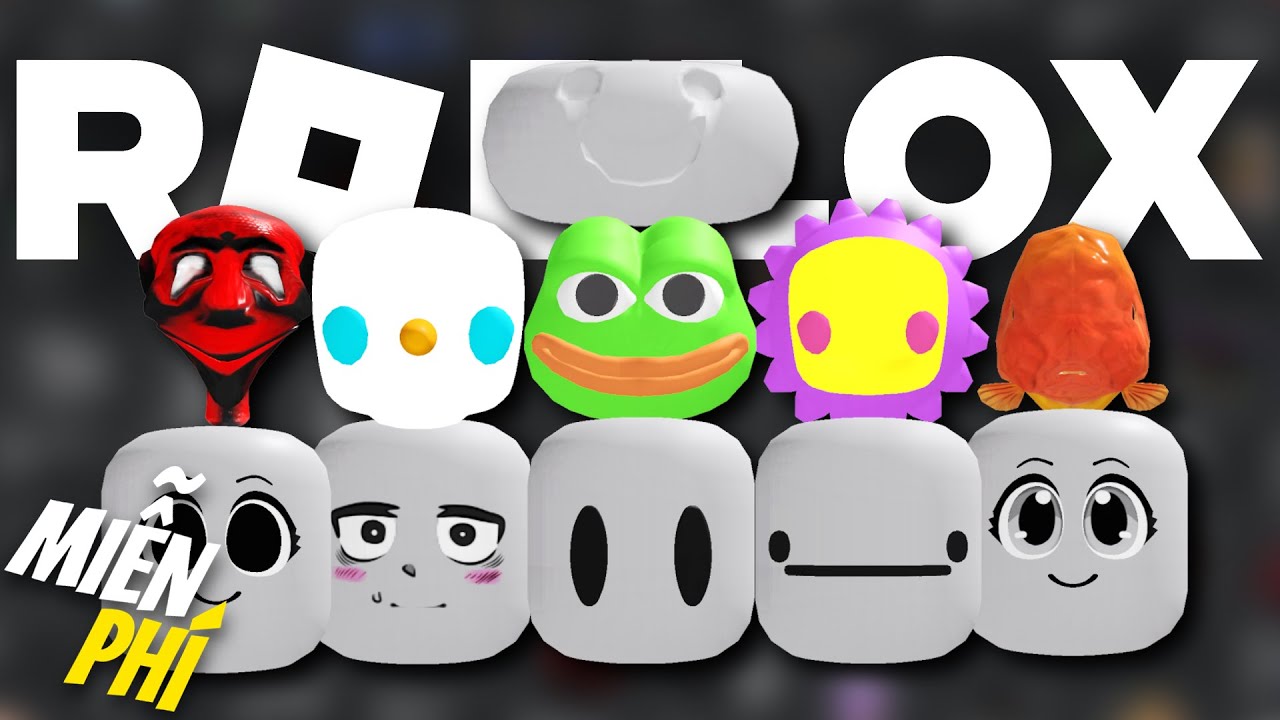Roblox Cách lấy miễn phí 11 UGC Face + Dynamic Head - YouTube