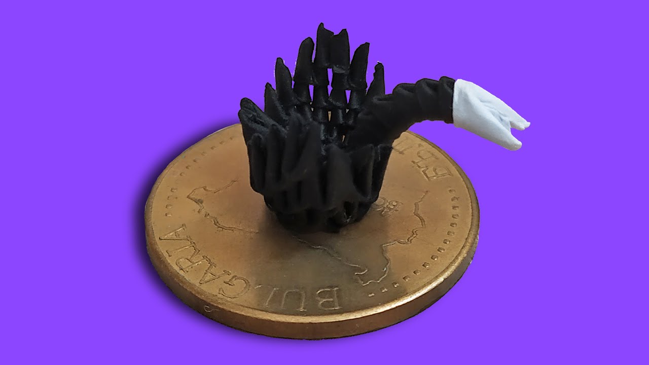 World's Tiniest 3D Origami Swan - YouTube