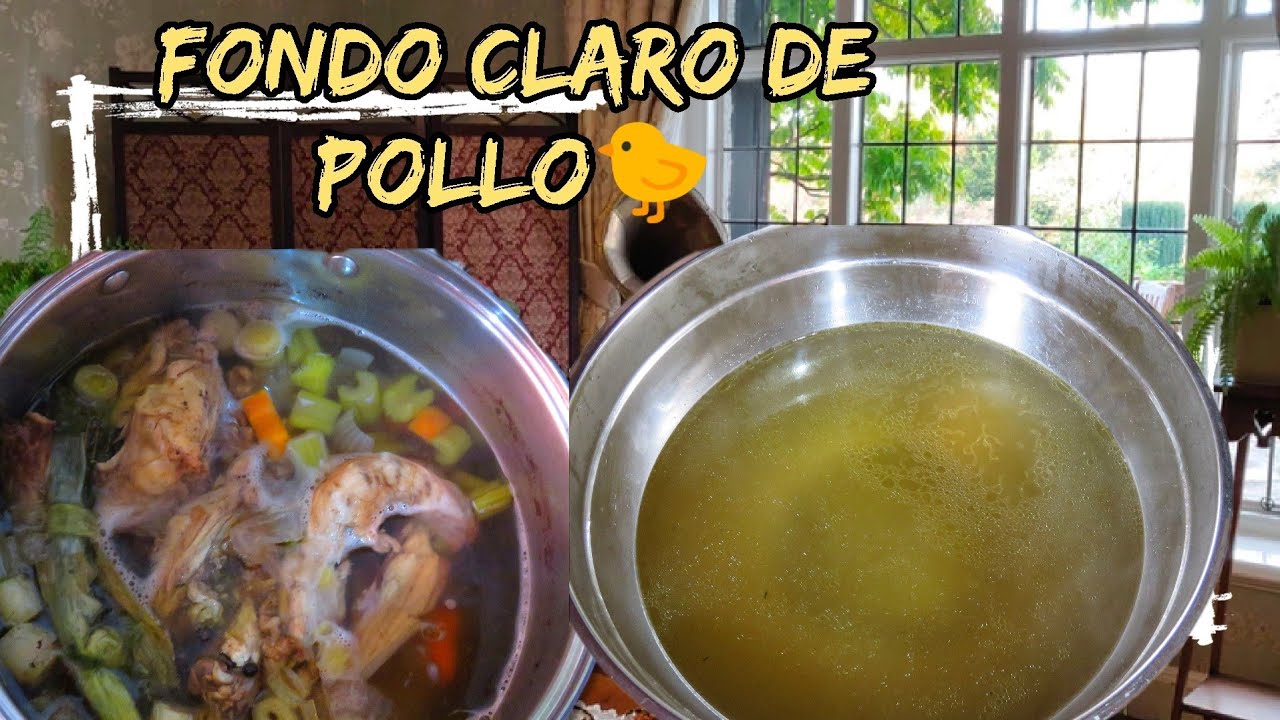 Como Hacer Fondo De pollo/preparando un fondo CLARO DE POLLO🐤 Paso a ...