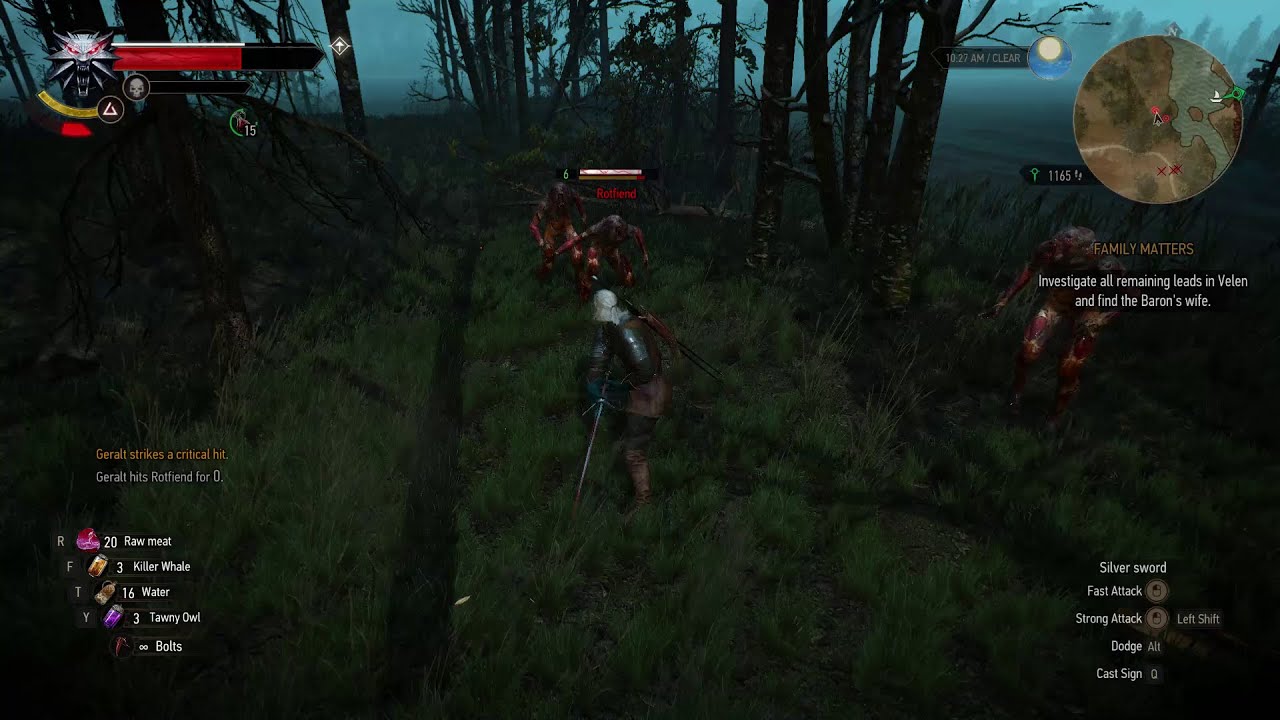 The Witcher 3 - Rotfiend - Blow up beast - YouTube