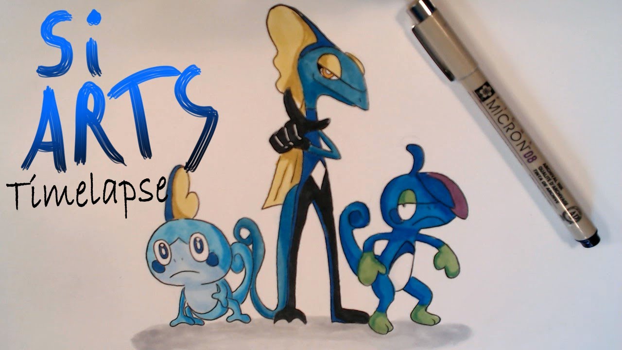 Drawing Sobble, Drizzile, and Inteleon (Pokémon Timelapse) - YouTube