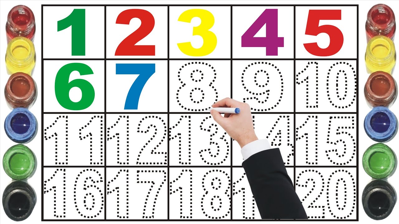 Counting Numbers1 To 20 Numbers Song | 123 Numbers | 1234 Number Names ...