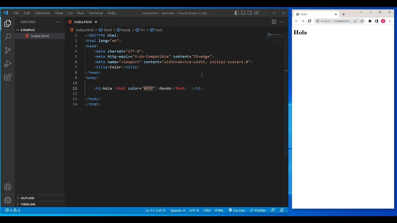 ETIQUETA html para CAMBIAR el COLOR del TEXTO 😱 - YouTube