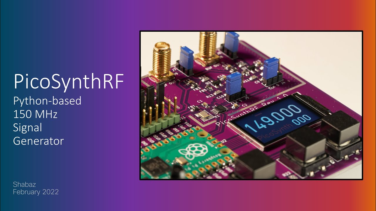 PicoSynthRF - Low Cost DIY 150 MHz RF Signal Generator - YouTube