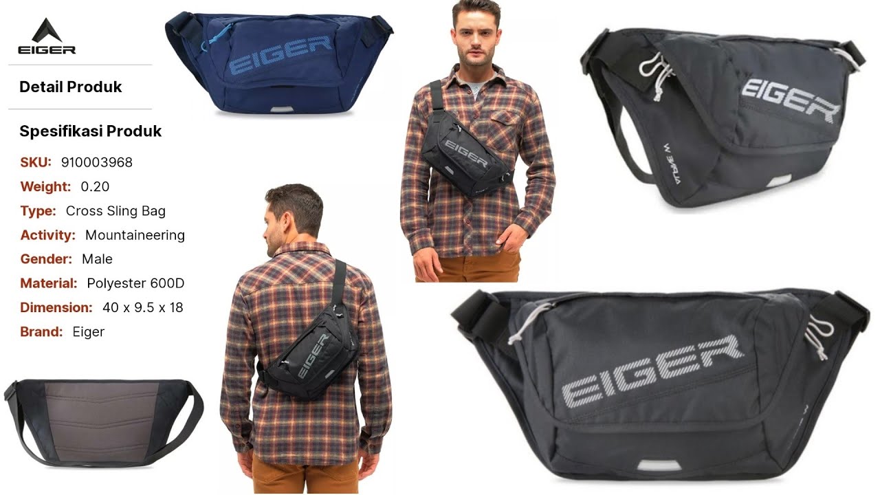 WAIST BAG EIGER ALPINE W || 910003968 || TAS PINGGANG EIGER WB TERBARU - YouTube