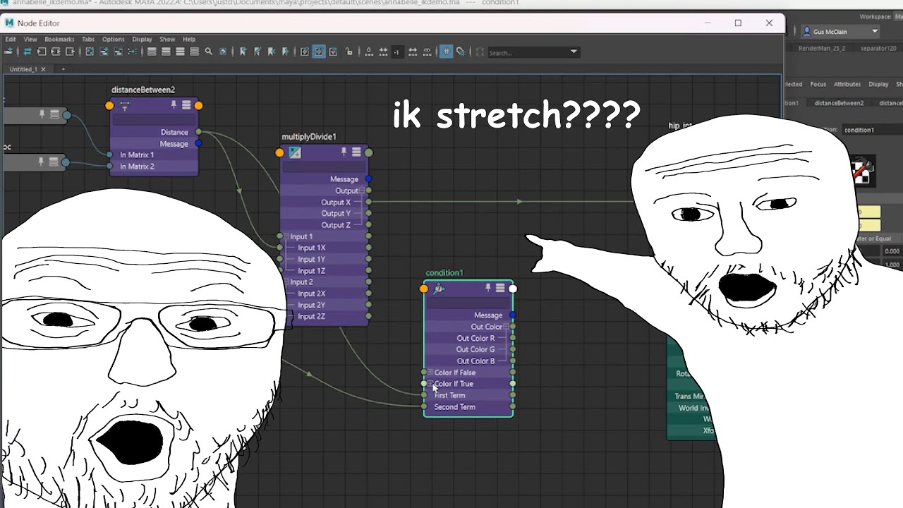 Maya | IK Single Chain Stretch Setup - YouTube